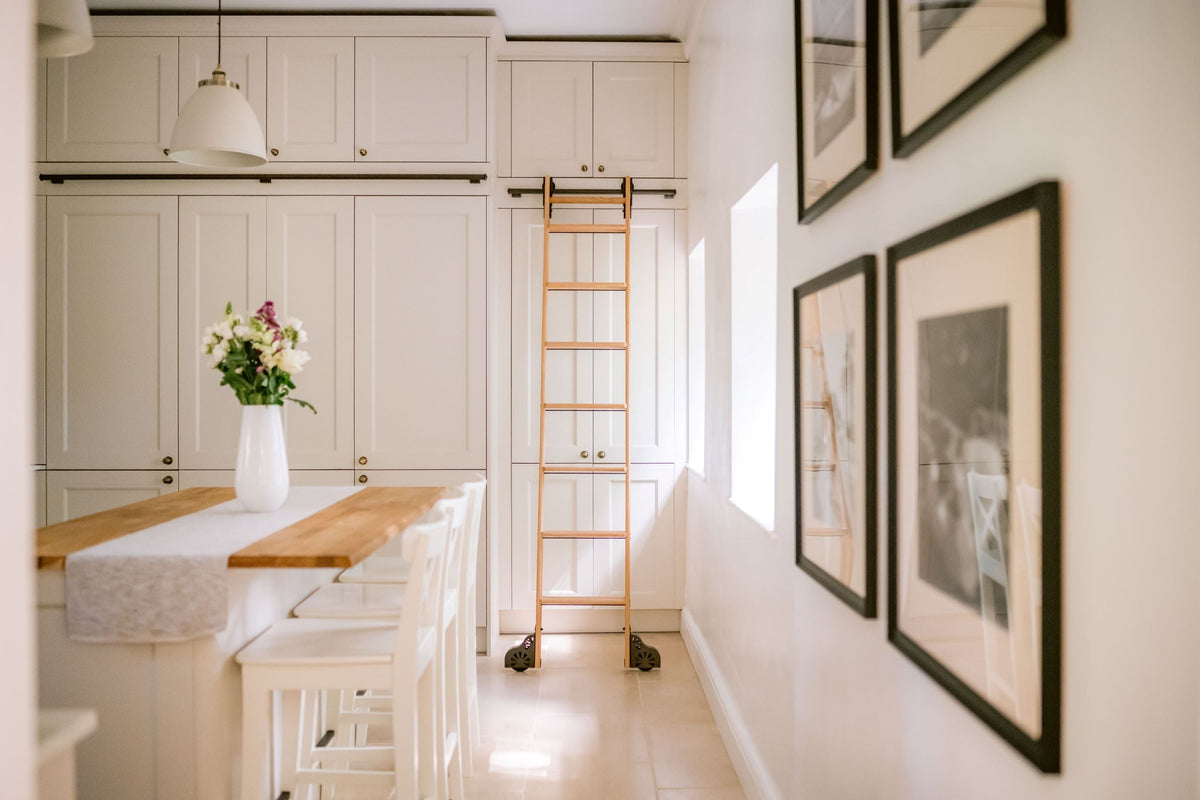 How Kitchen Designers Use Rolling Ladders for Tall Cabinetry | LLCompa ...