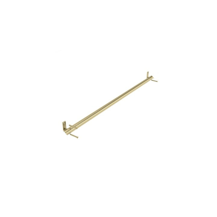 Rail | 3ft Length | Brushed Brass | Includes 2no Rail Bracket (V) | Fo ...