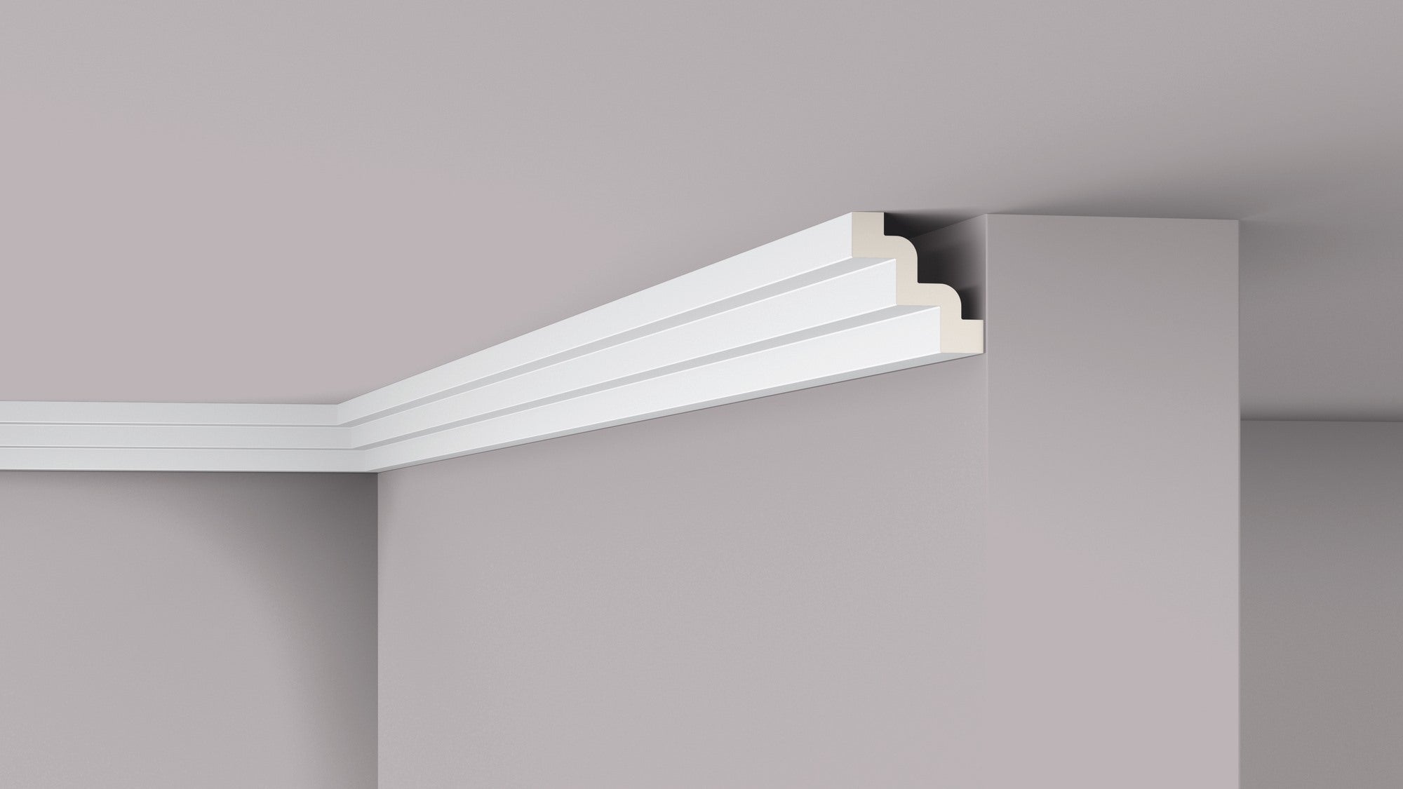 Z52 Studio Polymer Cubic Decorative Cornice | Modern Geometric Coving ...