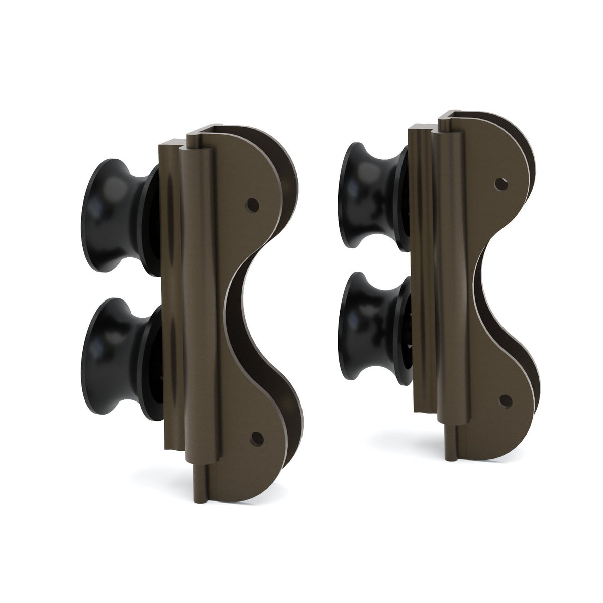 Double Rollers | Oil Rubbed Bronze | Pair – The Library Ladder Company