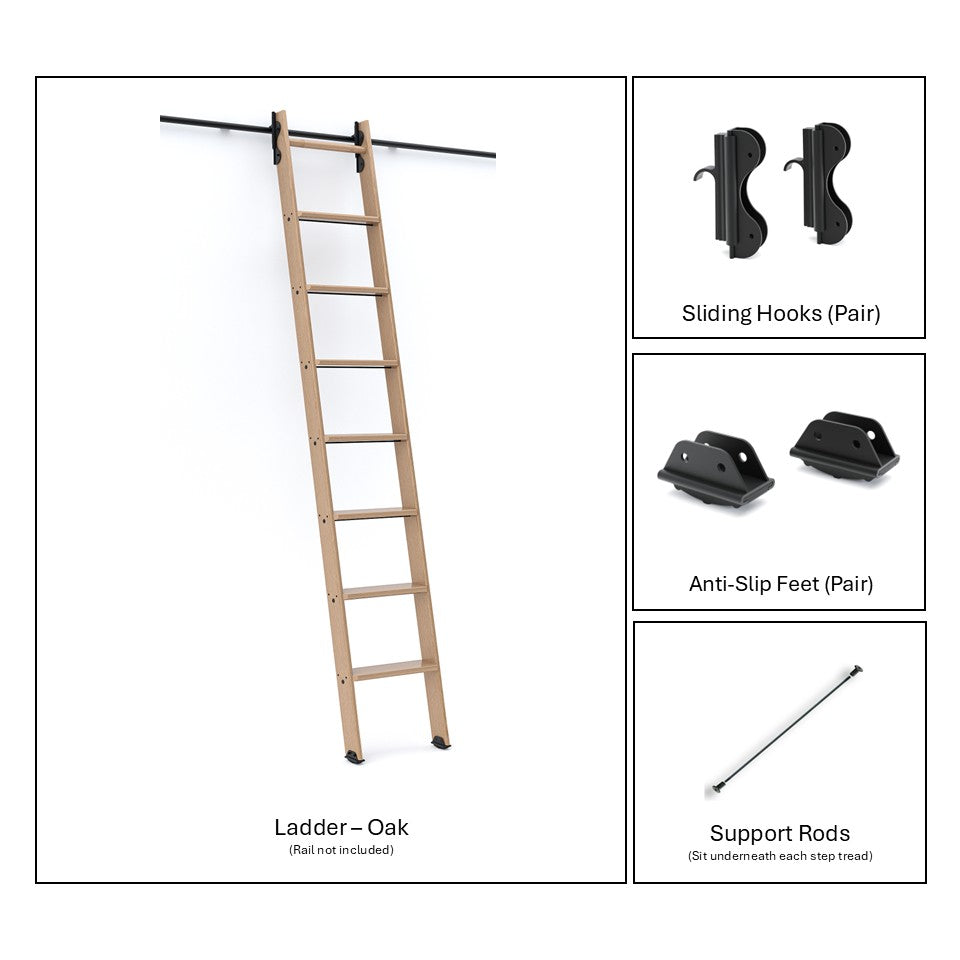 Blenheim | Sliding Hook Ladder Kit | 9-11ft Ladder with Sliding Hooks ...