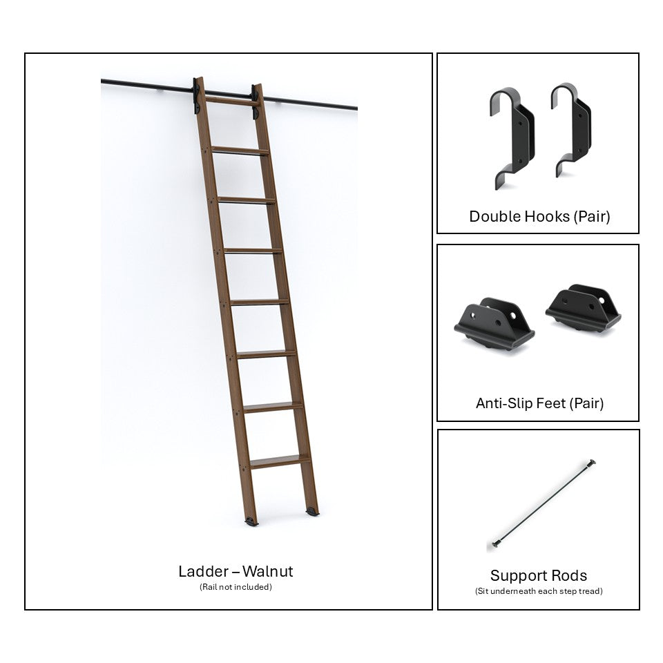 Pemberley | Simple Hook Ladder Kit | 8ft Ladder with Double Hooks and ...