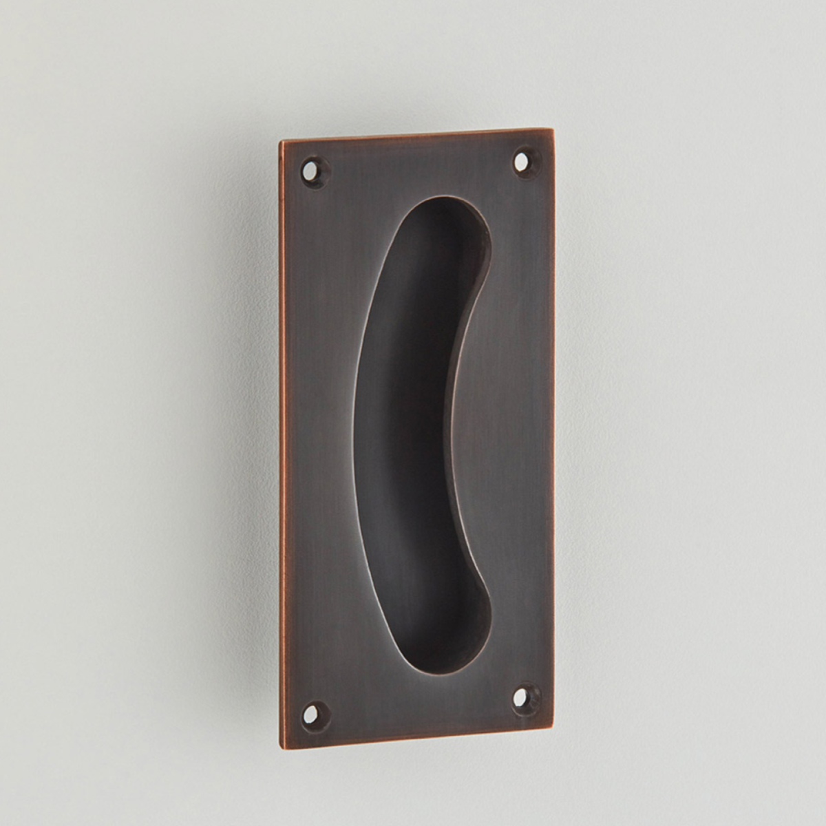 Recessed Rectangle Handle | Kidney Shape Finger Pull | Pocket Door Han ...