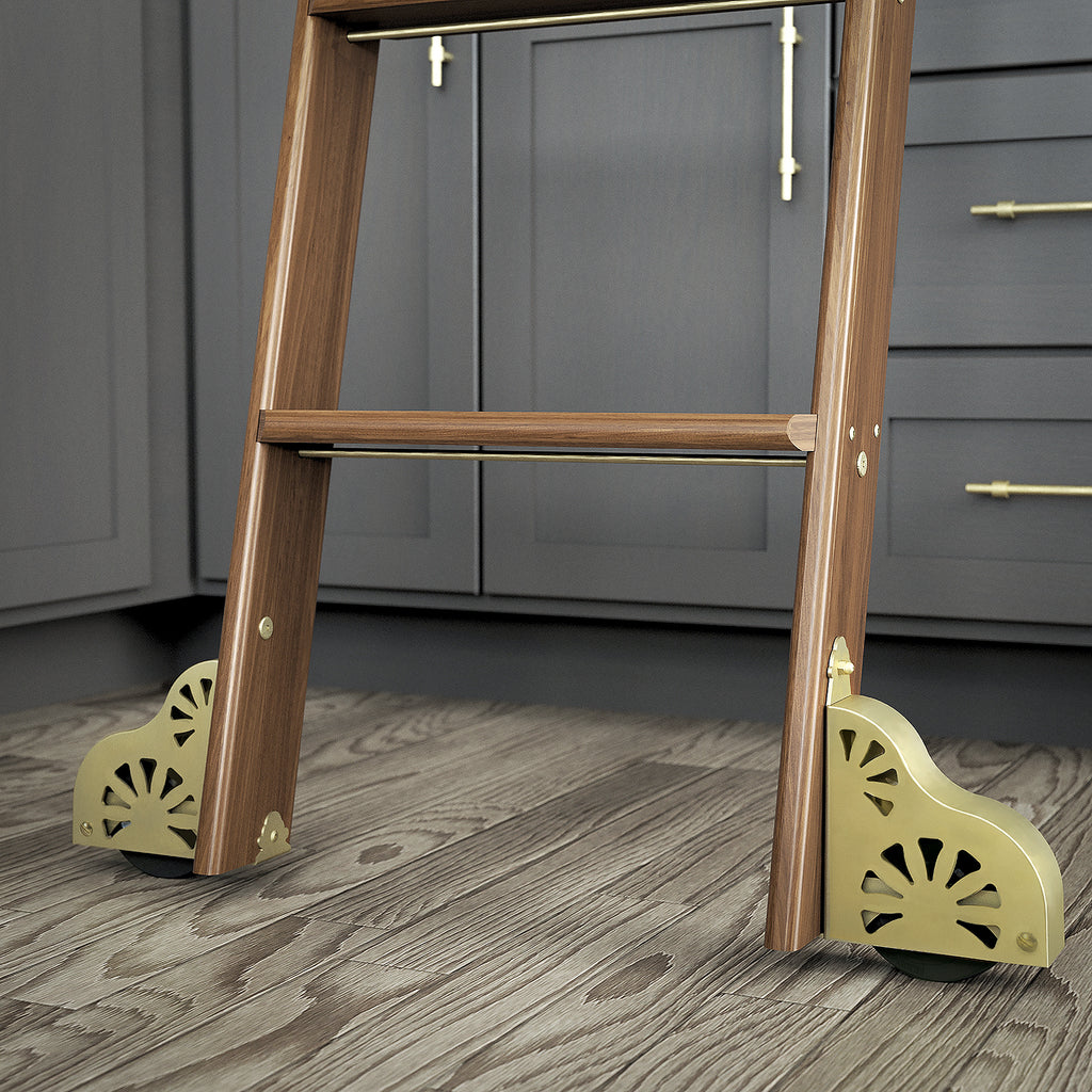 Brushed Brass Ladder Hardware – The Library Ladder Company