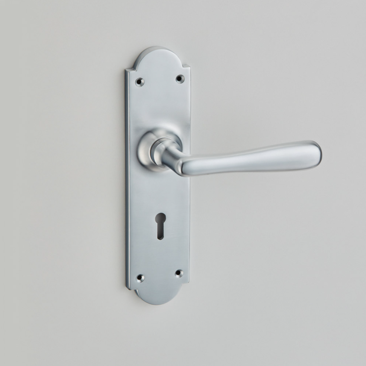 Elegant Lever Lock on a standard UK Lock Backplate | Minimalistic Curv ...