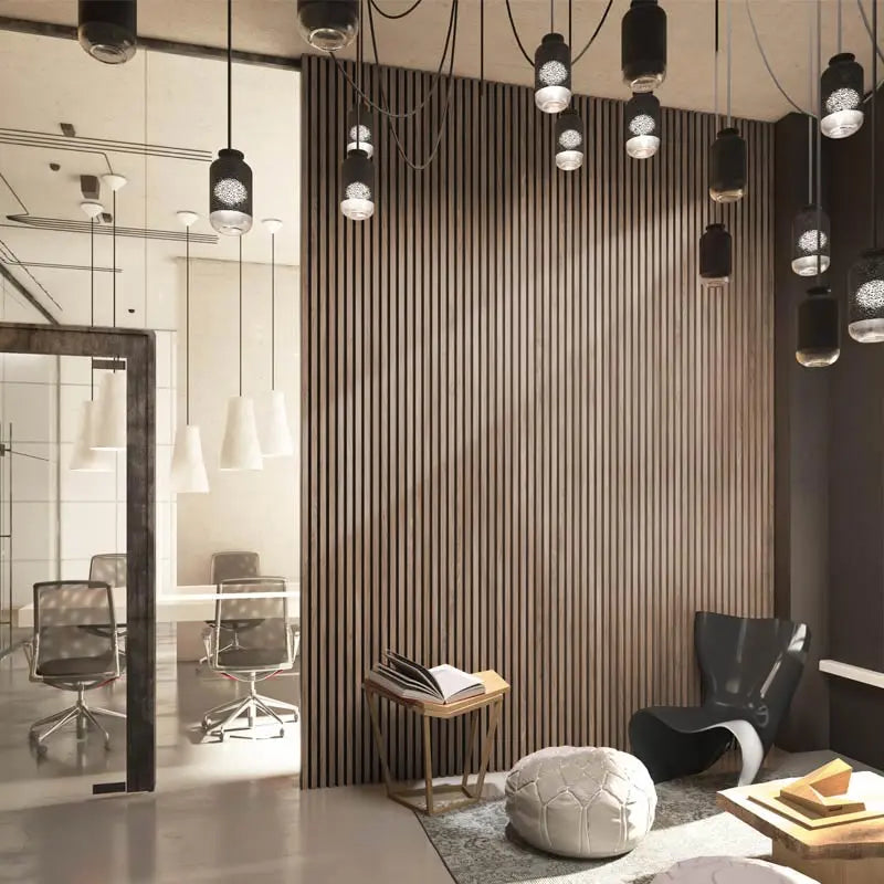 Slatted Wood Wall Panel | Walnut | 240cm x 60cm – The Library Ladder ...