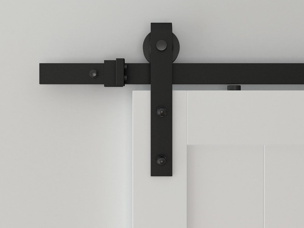 2m Sliding Barn Door Kit - Black – The Library Ladder Company